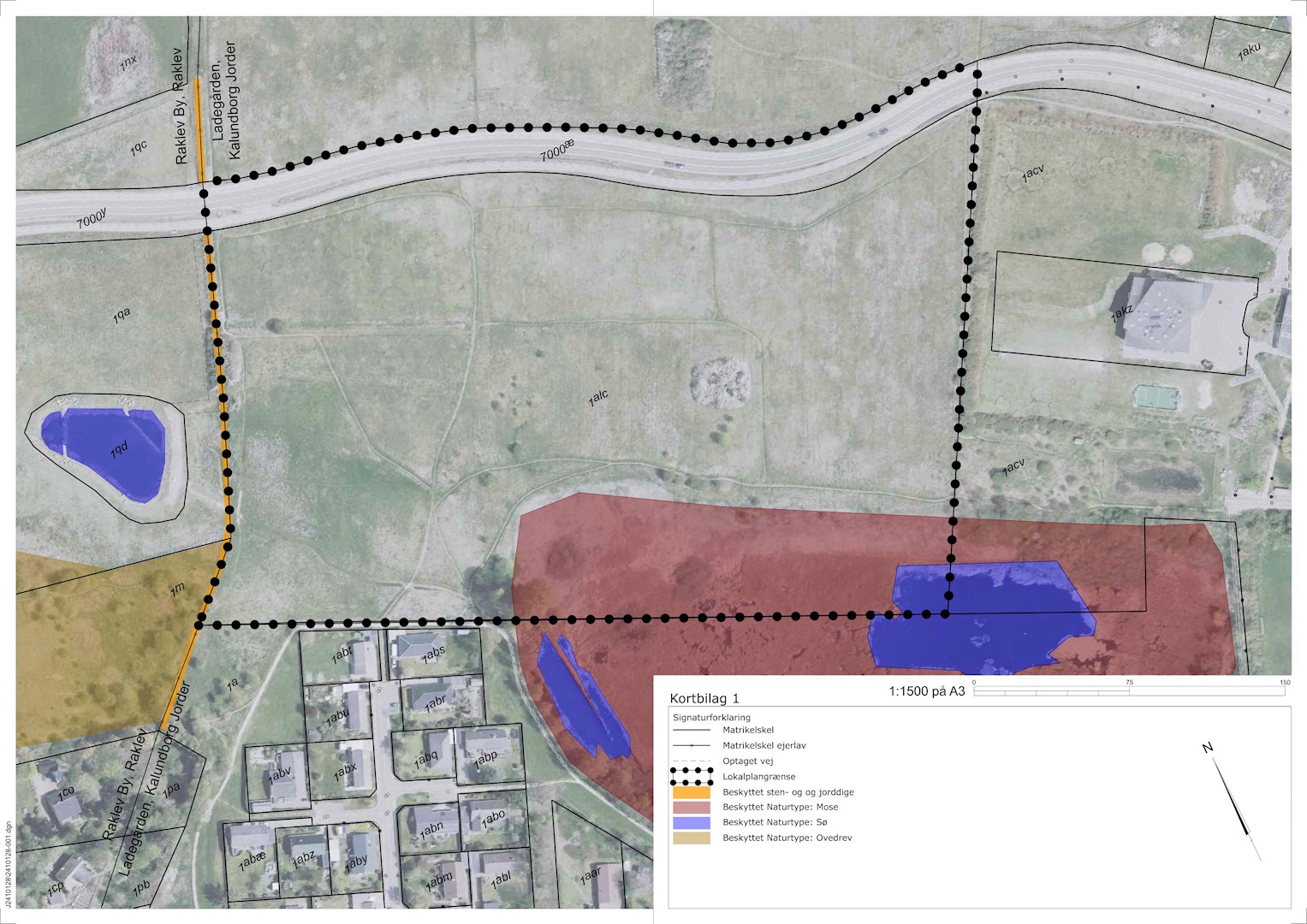 Kortbilag 1 - Matrikelkort og naturbeskyttede områder